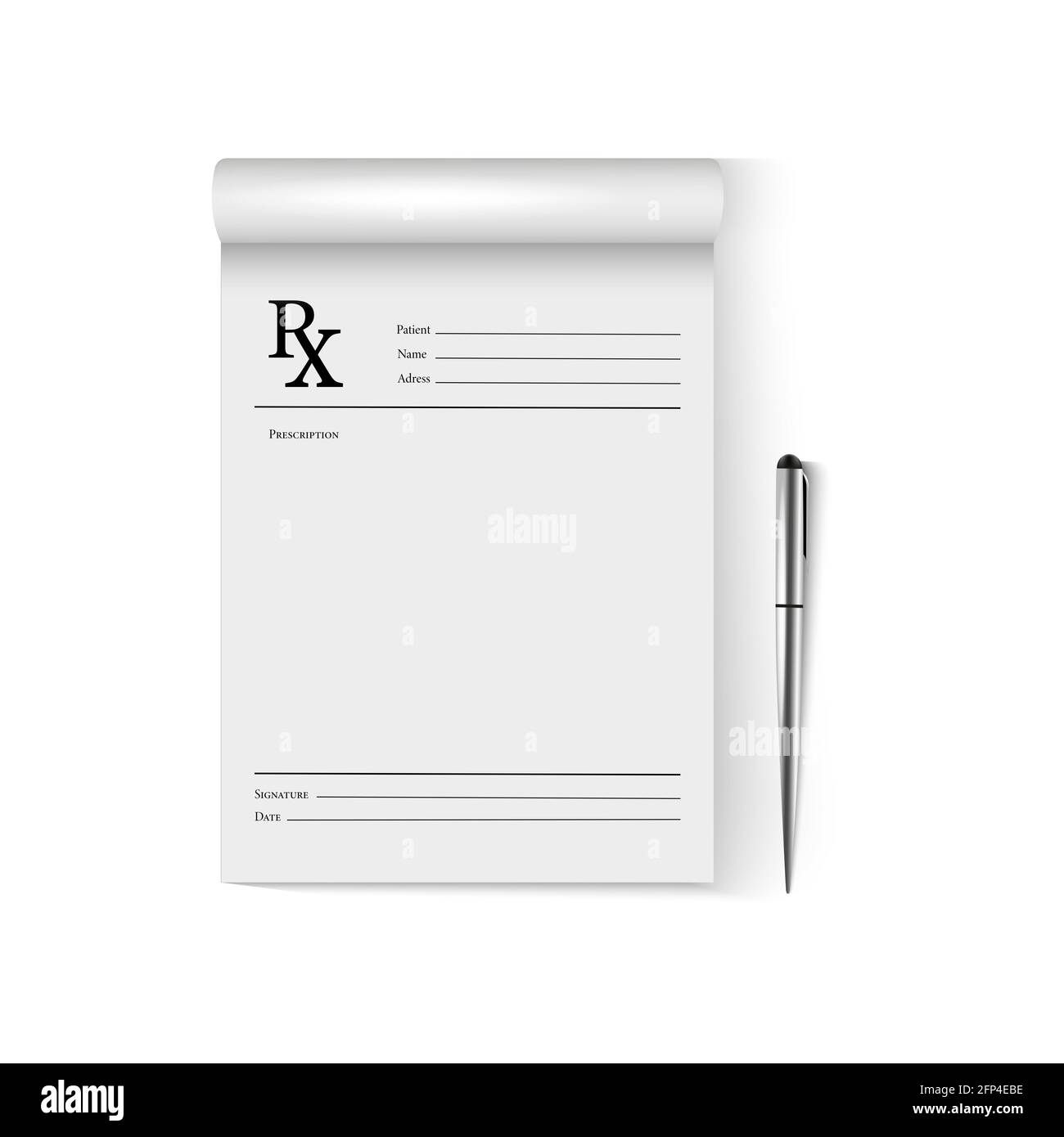 Vector illustration of Rx pad template.Healthcare, hospital, and ...