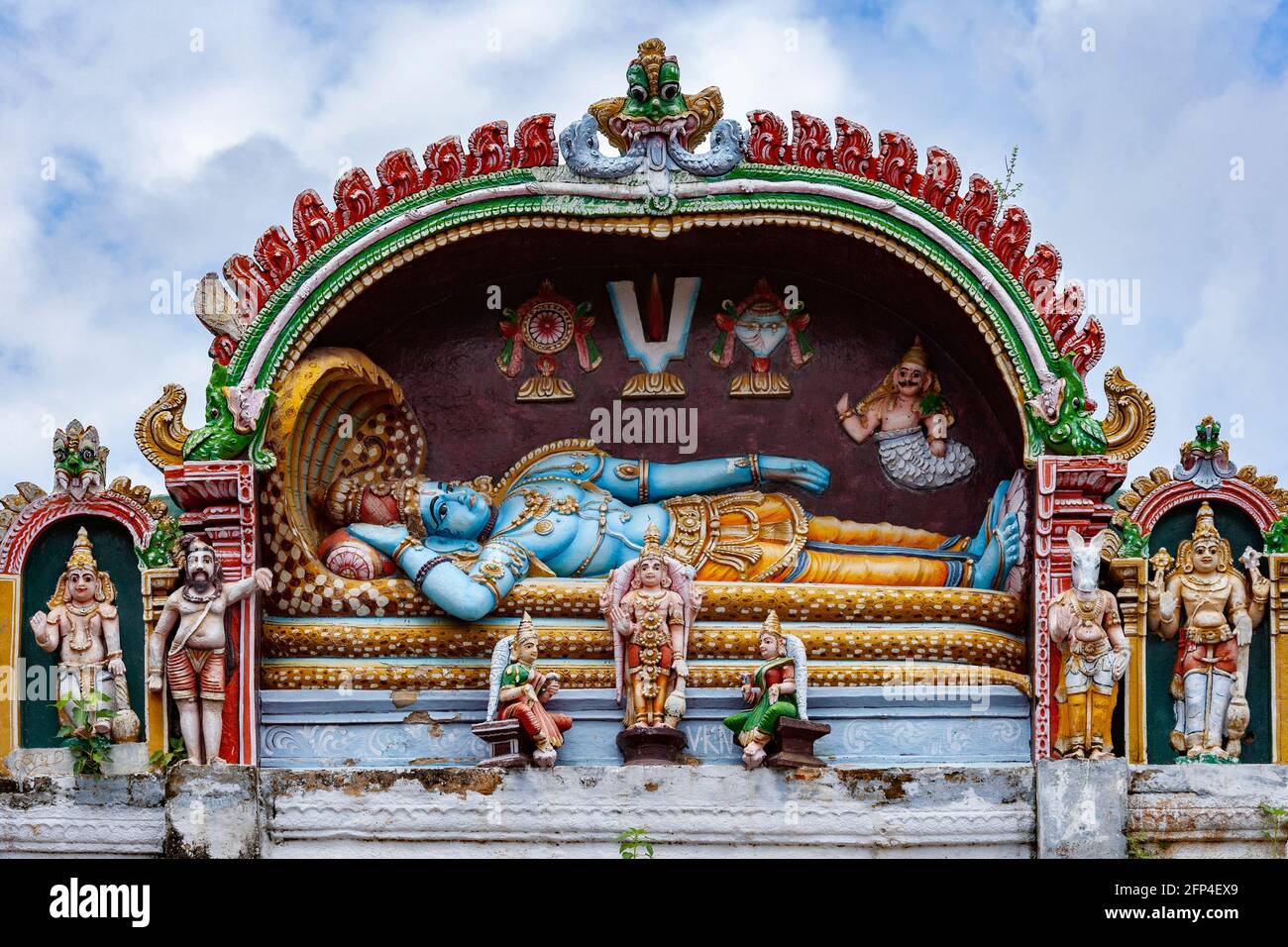 Road side Hindu shrine in Srirangam near Tiruchirappalli in the Tamil ...
