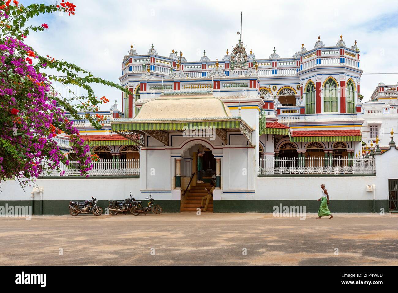 Kanadukathan Palace at Karaikkudi in Kanadukathan in the Tamil Nadu region of southern India ...