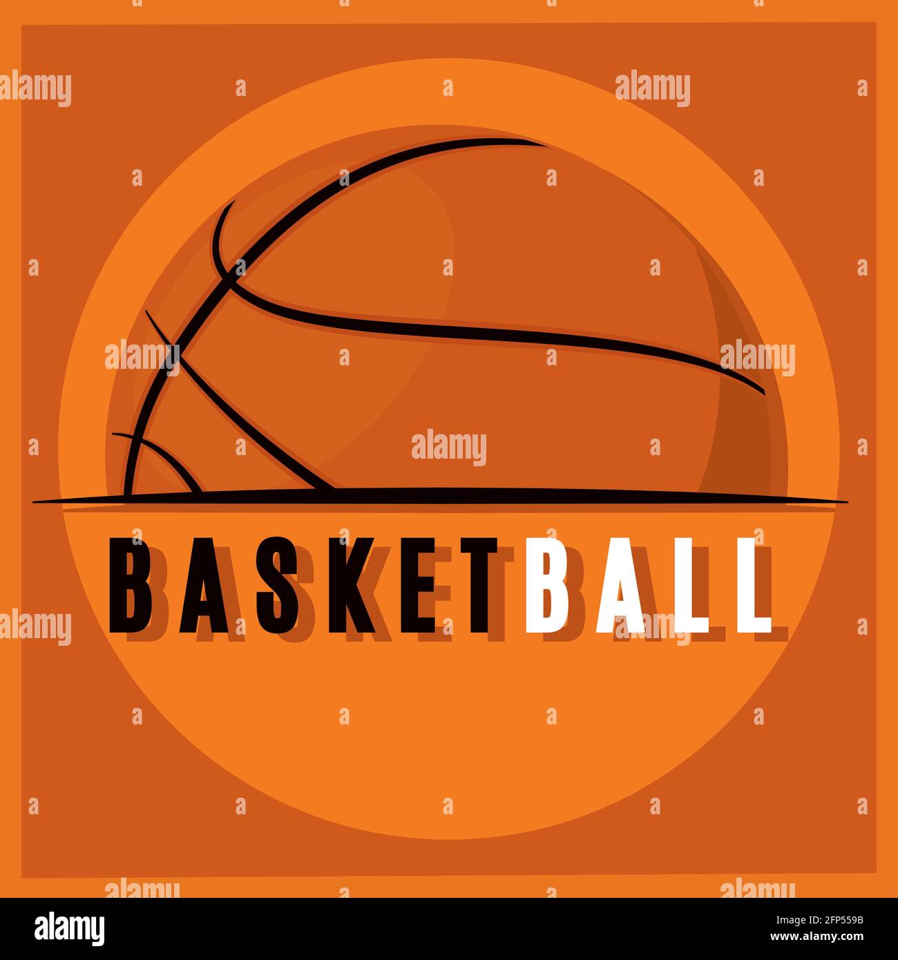 Basketball poster with a basketball ball Vector illustration Stock ...