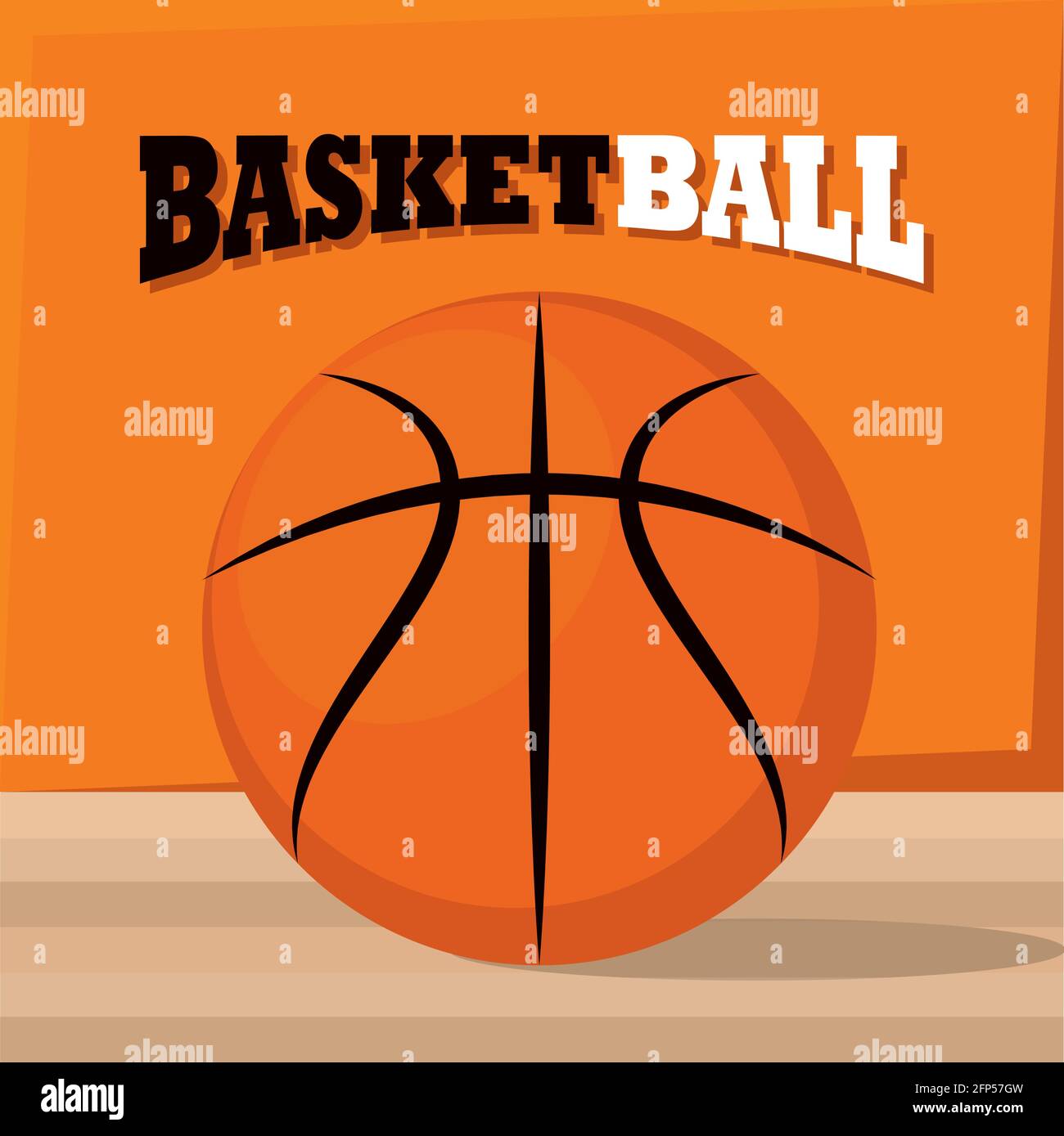 Basketball poster with a basketball ball Vector illustration Stock ...