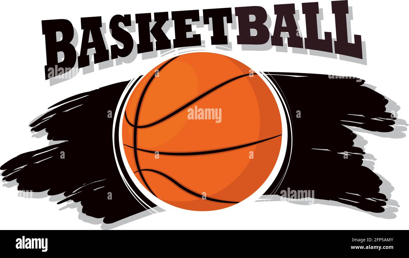 Basketball poster with a basketball ball Vector illustration Stock ...
