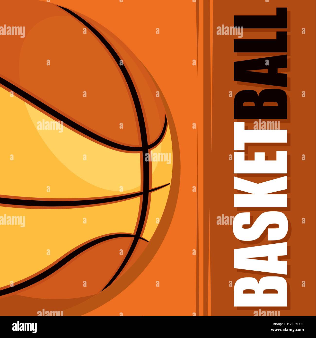 Basketball poster with a basketball ball Vector illustration Stock ...