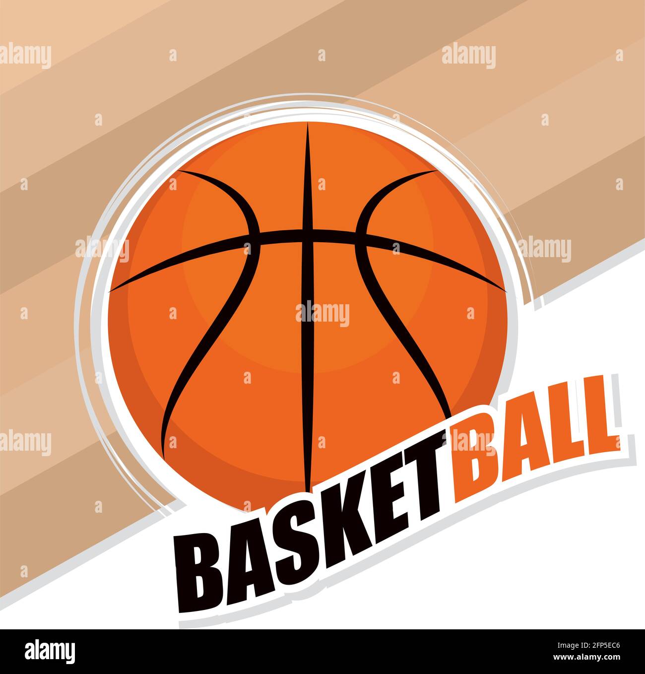 Basketball poster with a basketball ball Vector illustration Stock ...