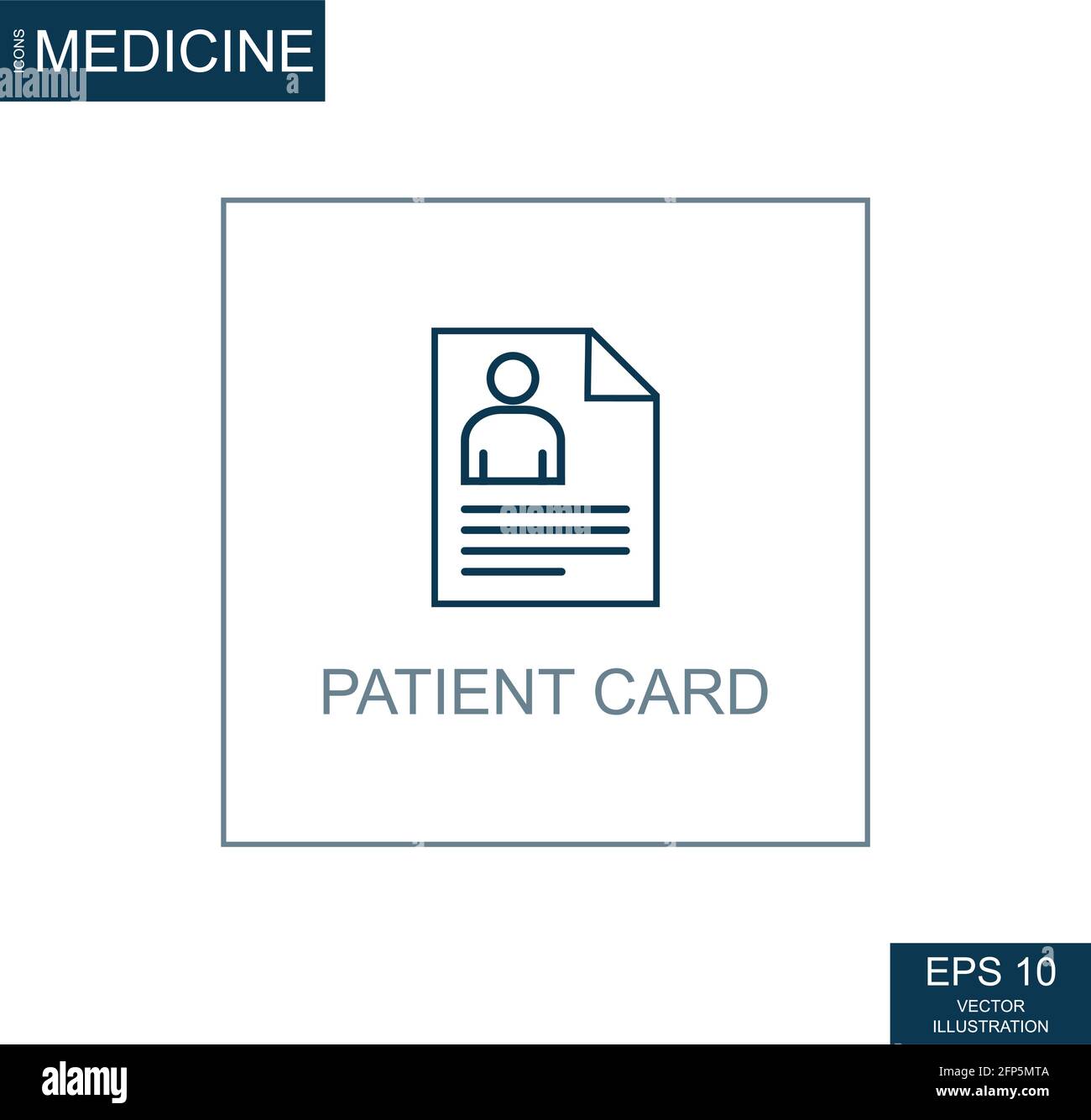 Abstract web icon, science medicine patient card - Vector illustration ...