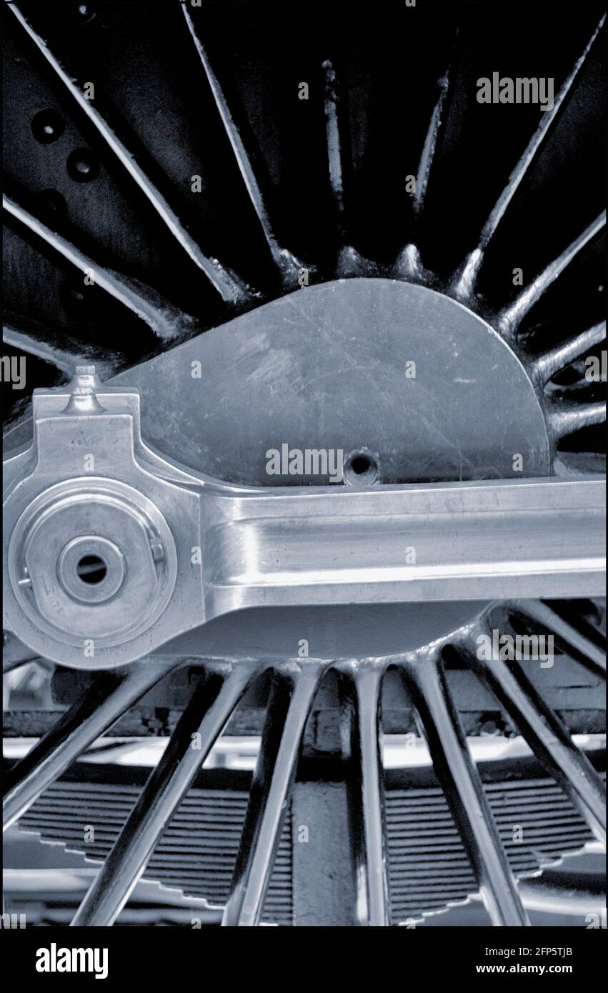 connecting rod and drive wheel of vintage steam locomotive Stock Photo ...