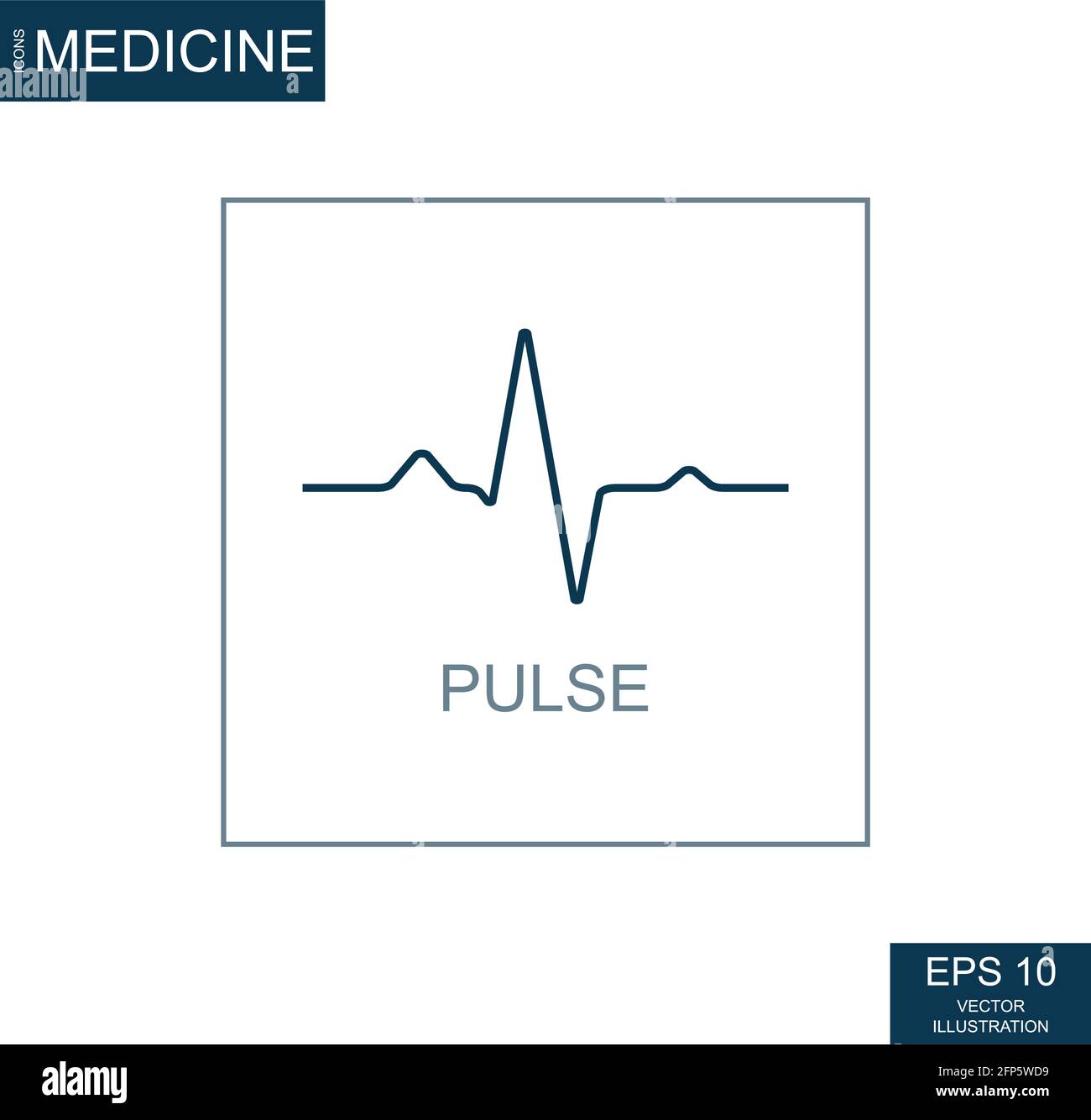Abstract web icon, science medicine pulse - Vector illustration Stock ...