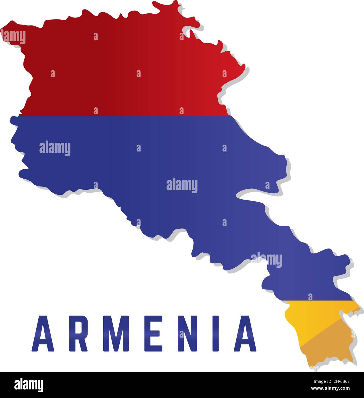 Isolated map with flag of Armenia Vector illustration Stock Vector ...