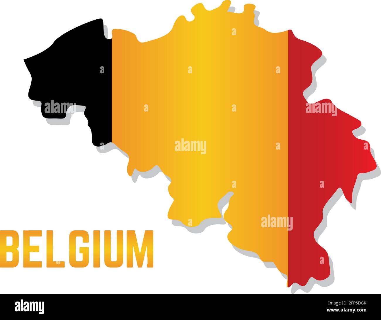 Isolated map with flag of Belgium Vector illustration Stock Vector ...
