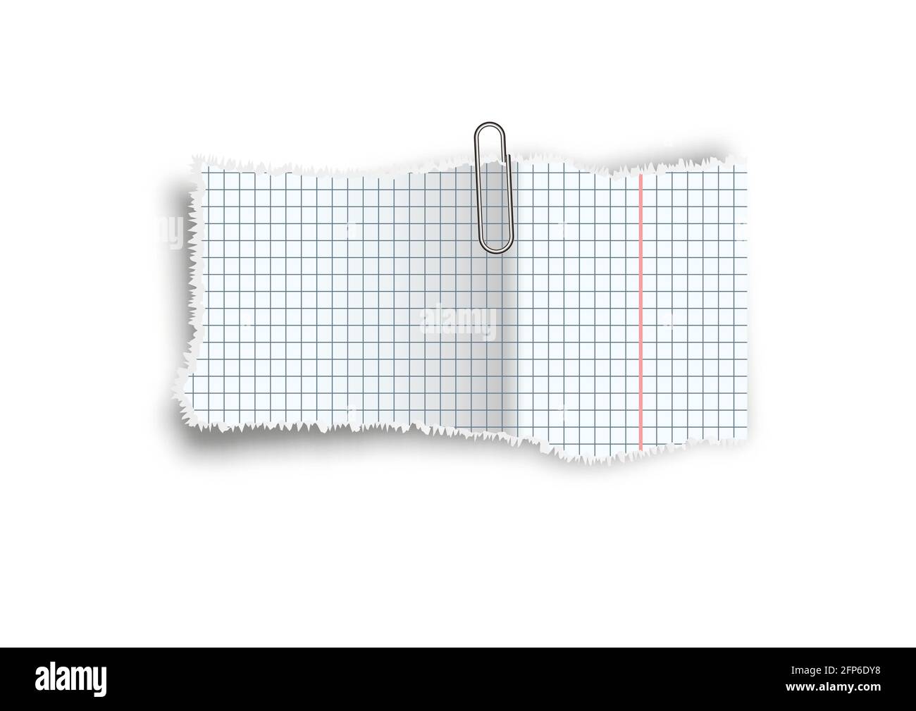 Realistic torn-off sheet for notes. Clean lined paper Stock Vector ...