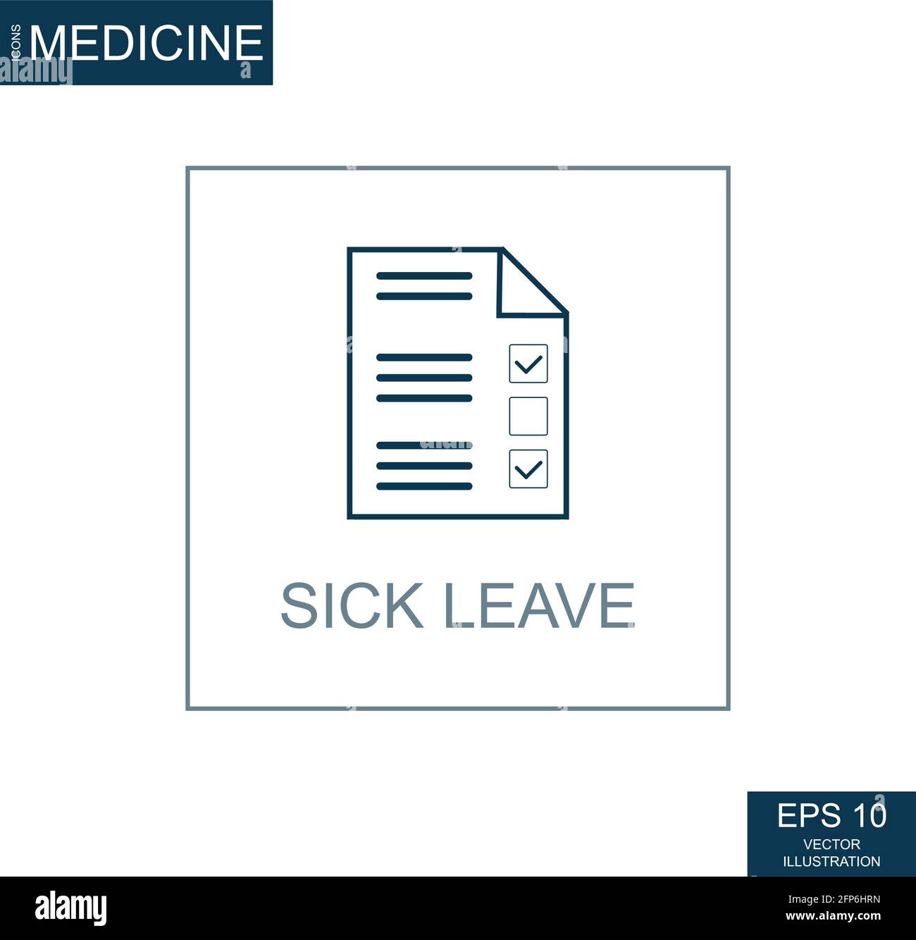 Sick leave icon hi-res stock photography and images - Alamy