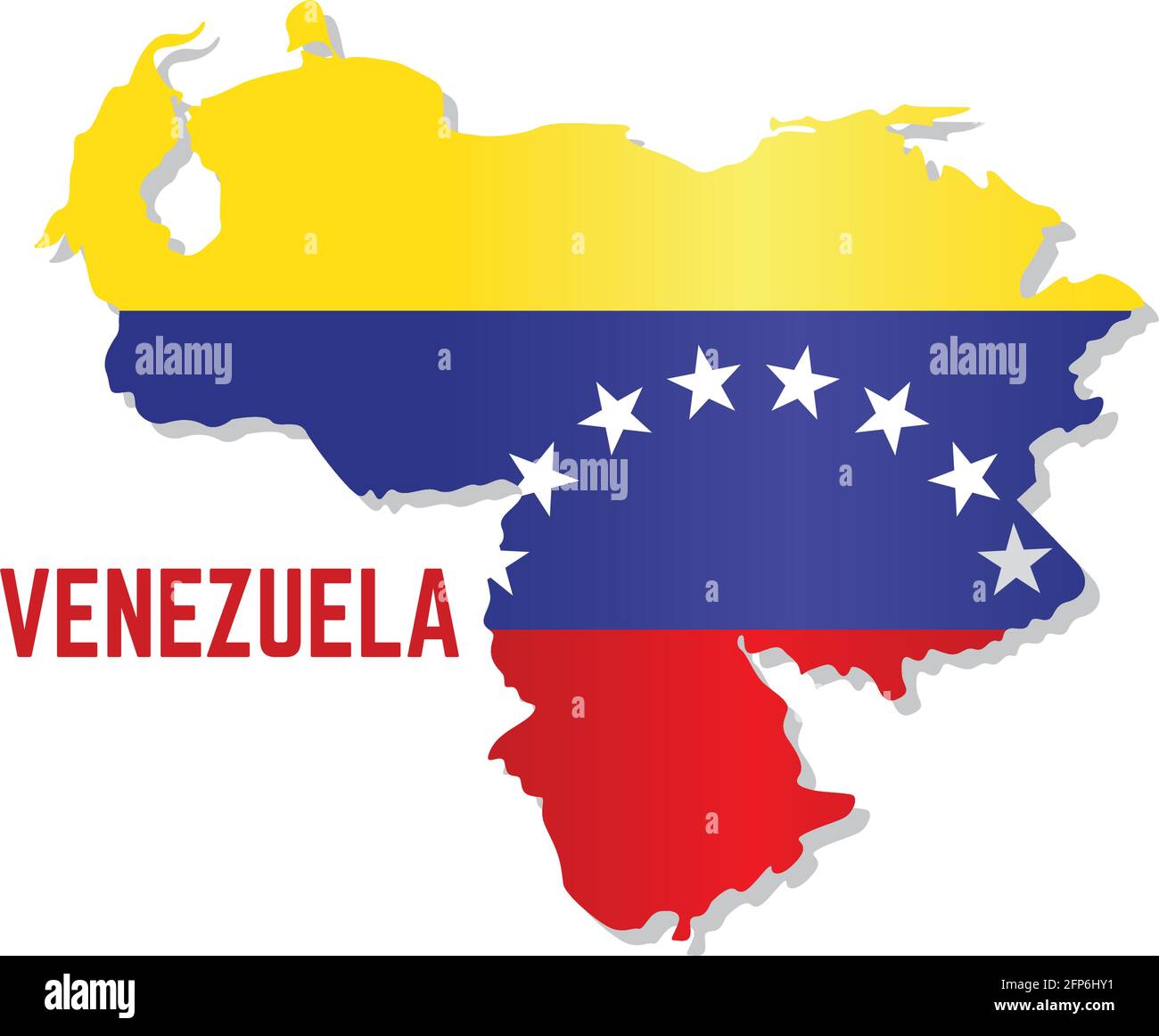 Isolated map with flag of Venezuela Vector illustration Stock Vector ...