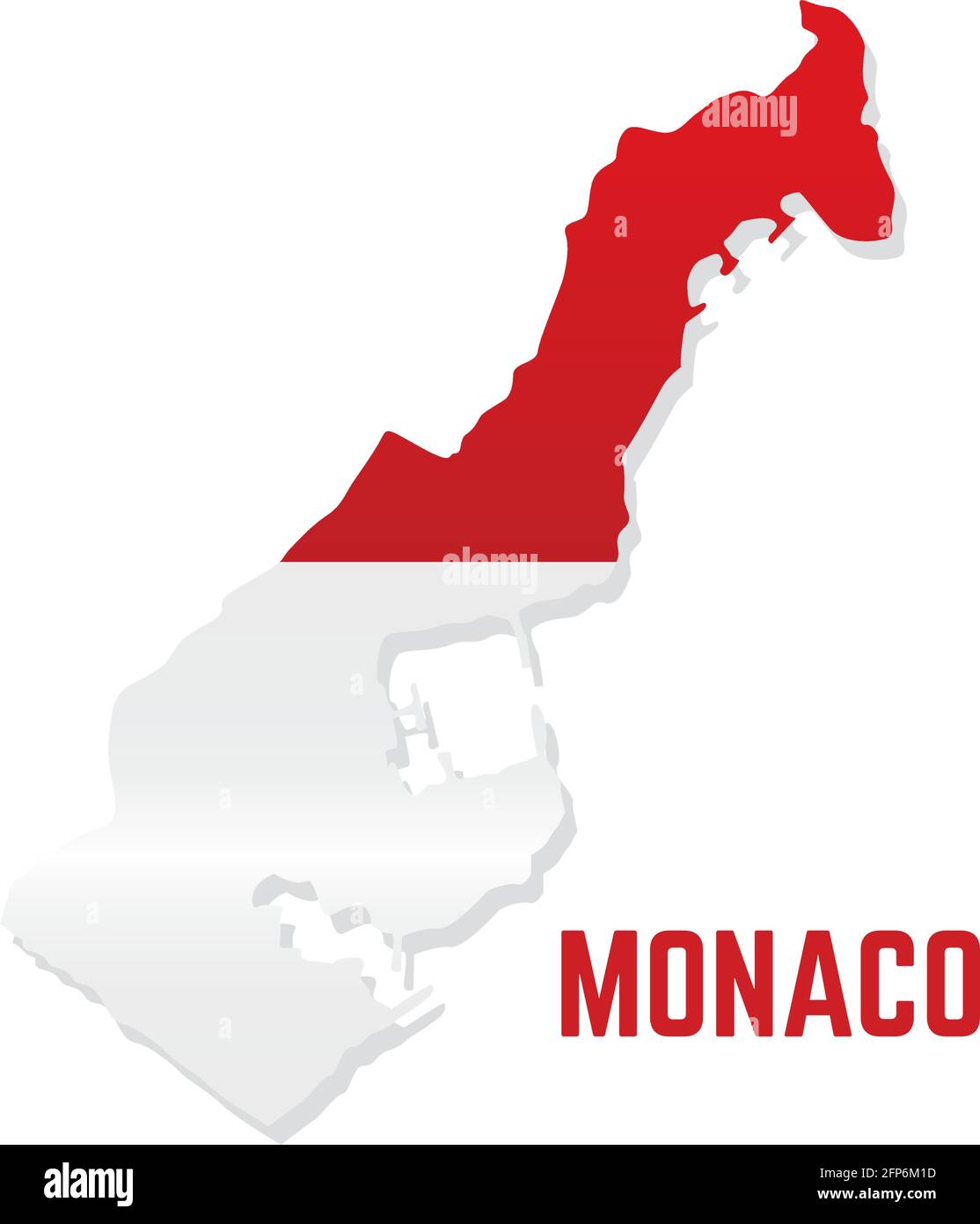 Isolated map with flag of Monaco Vector illustration Stock Vector Image ...