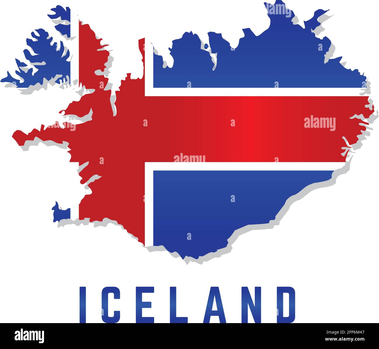 Isolated map with flag of Iceland Vector illustration Stock Vector ...