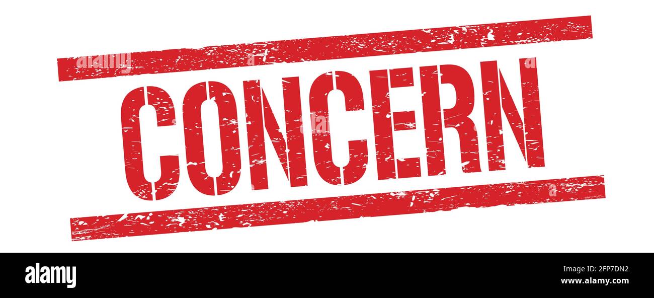 CONCERN text on red grungy rectangle stamp sign Stock Photo - Alamy