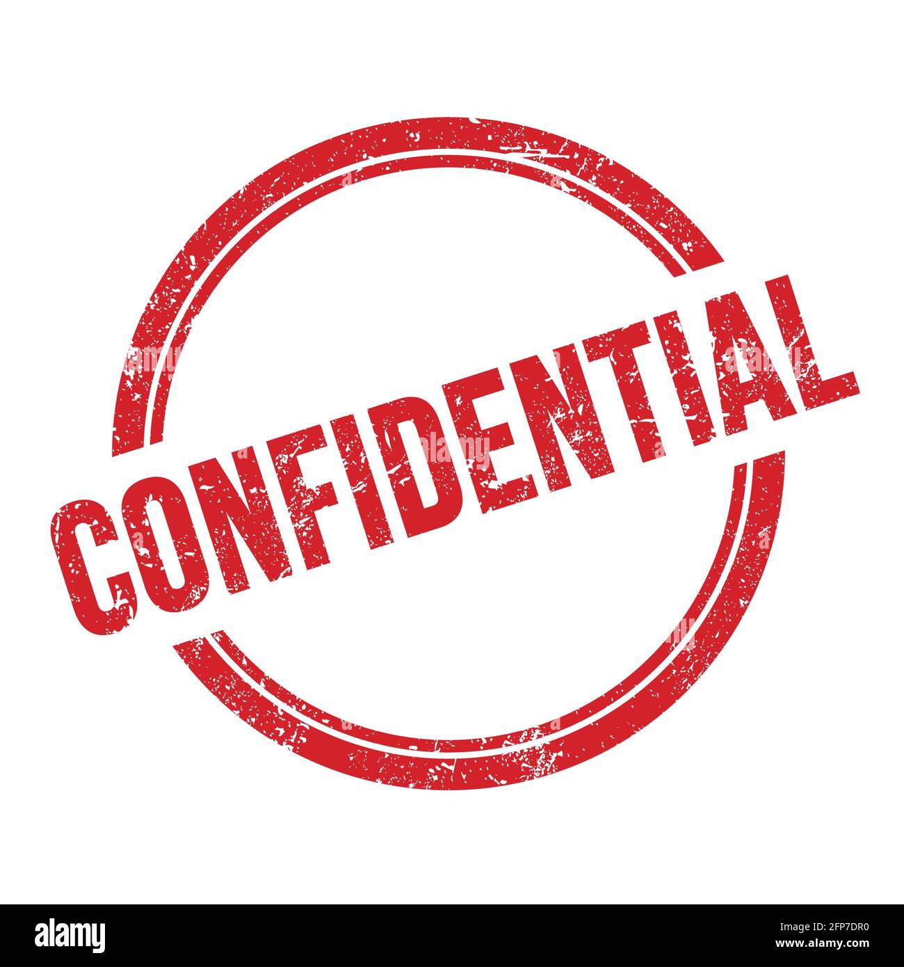 CONFIDENTIAL text written on red grungy vintage round stamp Stock Photo ...