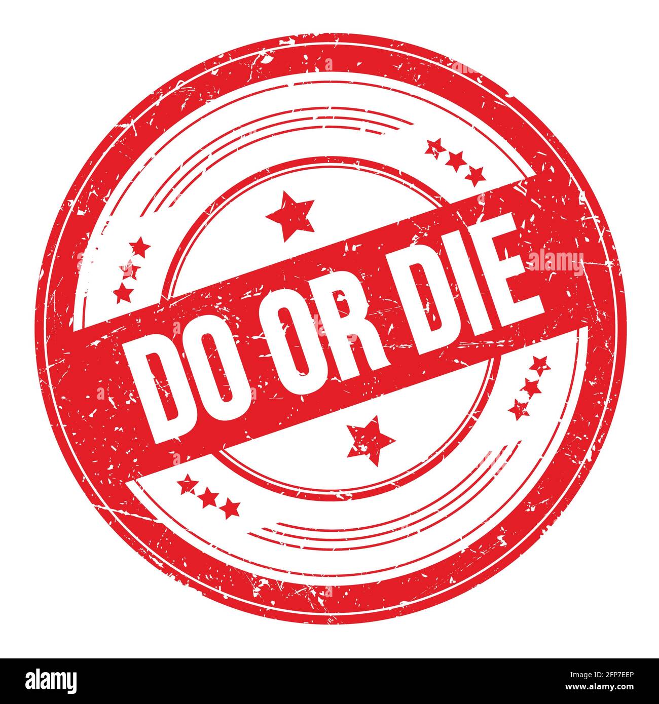 DO OR DIE text on red round grungy texture stamp Stock Photo - Alamy
