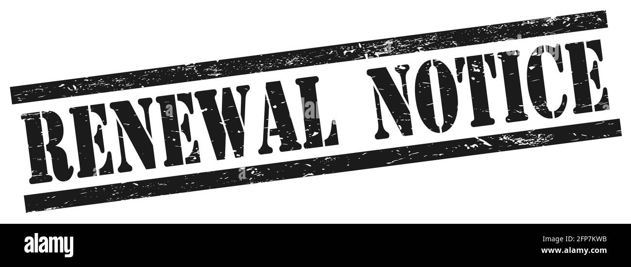 Renewal notice rubber stamp hi-res stock photography and images - Alamy