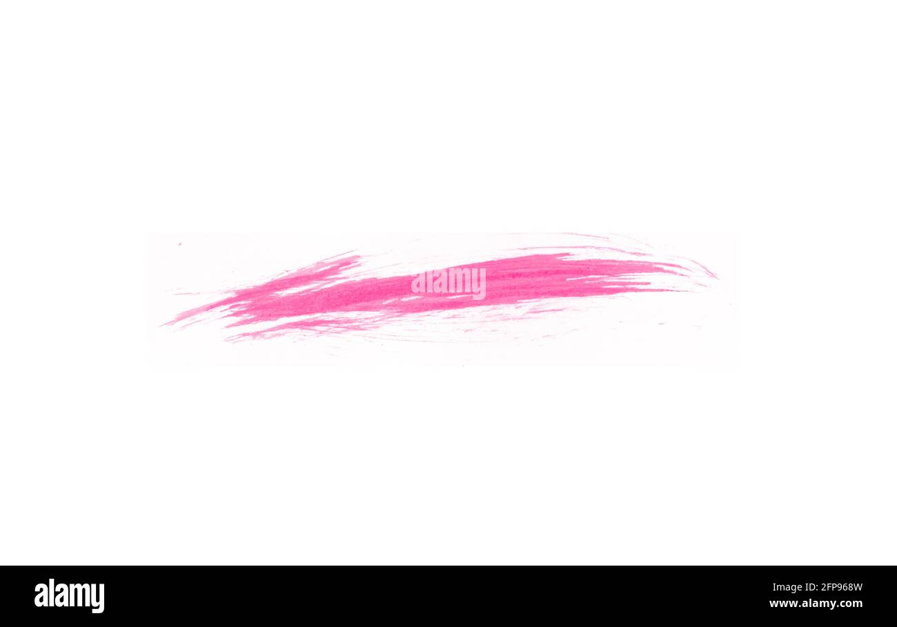 Beautiful brush for art painting. Pink watercolor smears illustration ...