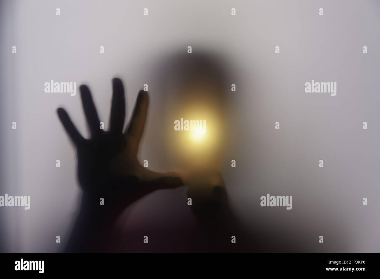 Detail of woman in hidden danger asking for help Stock Photo - Alamy