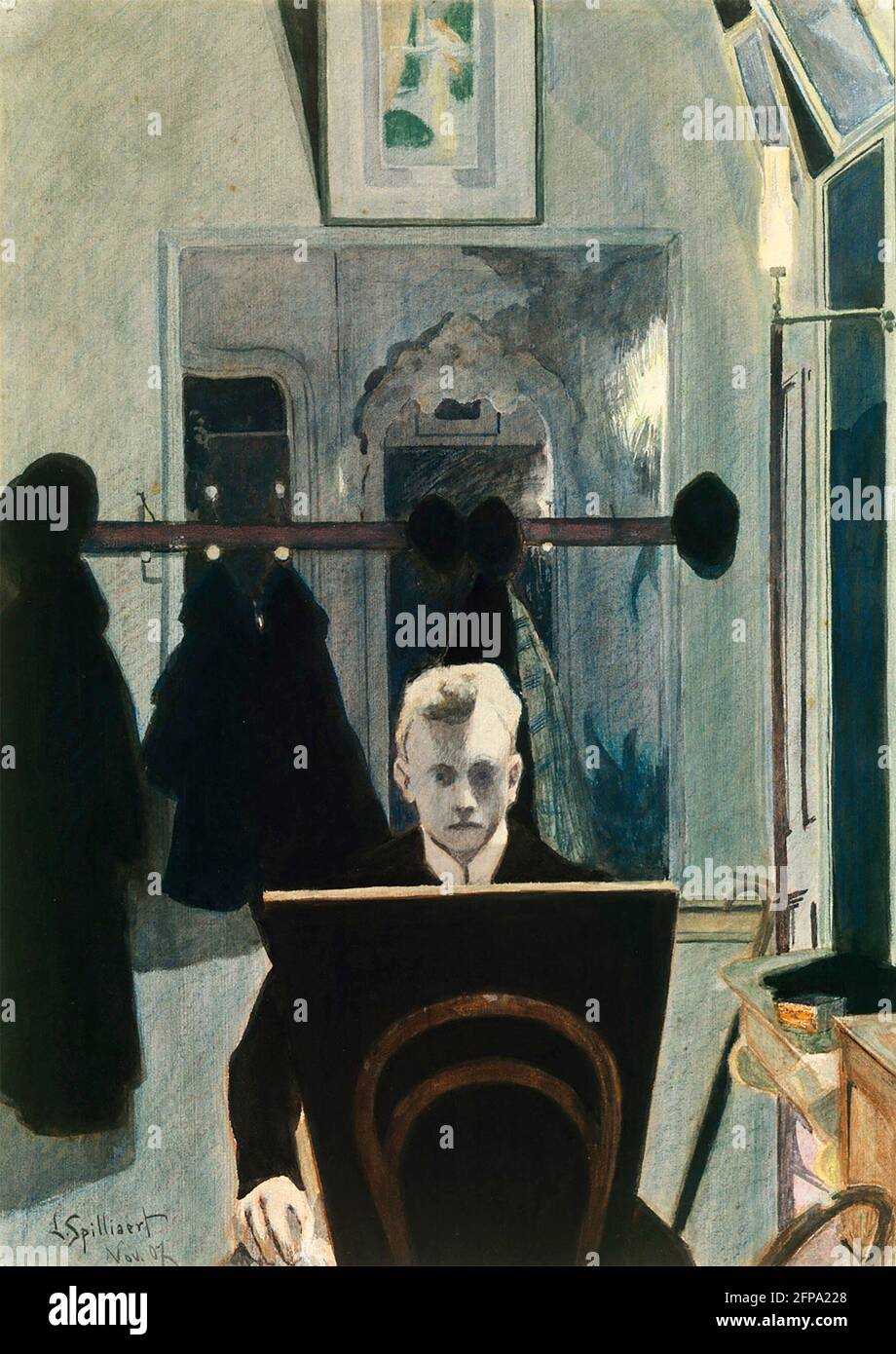 Leon Spilliaert. Self portrait of the Belgian symbolist painter, Léon ...