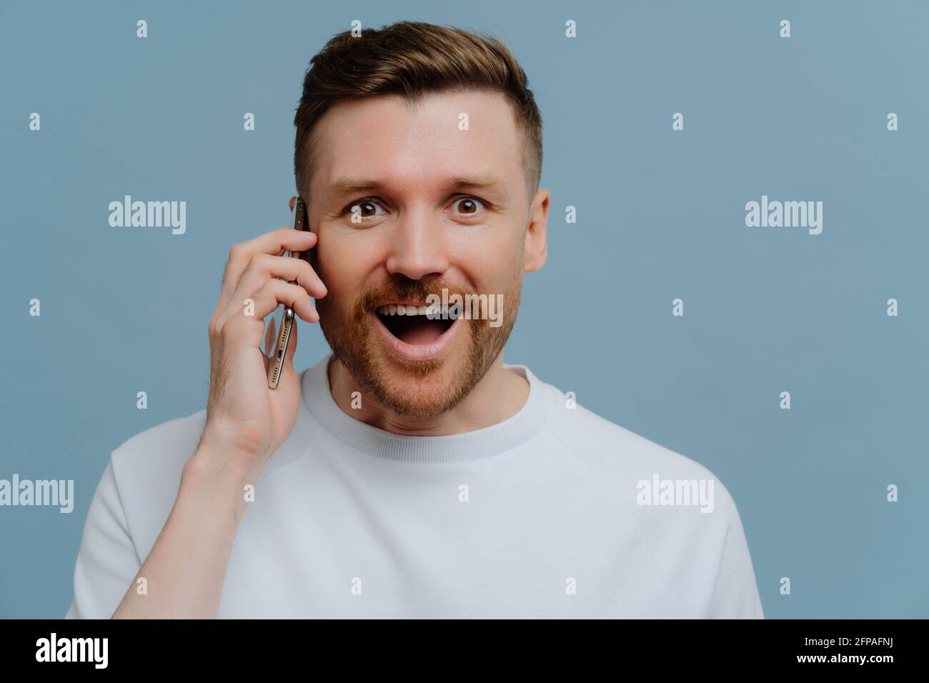 Unshaven young man receiving hi-res stock photography and images - Alamy