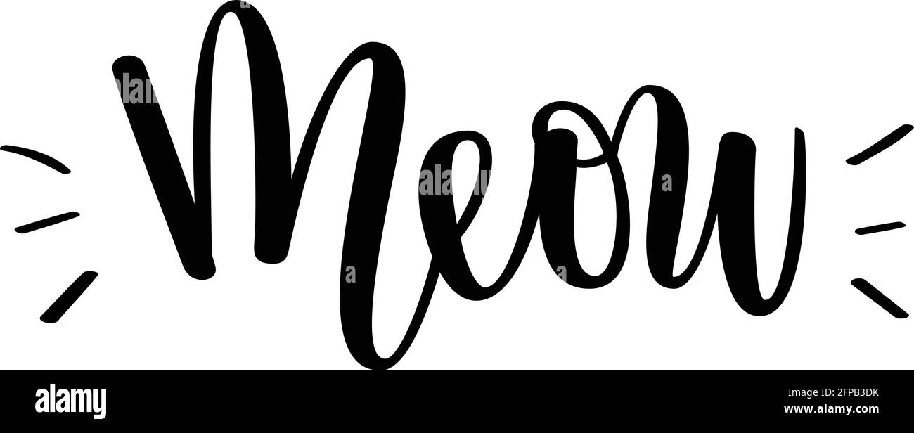 Background cat lettering meow Cut Out Stock Images & Pictures - Alamy