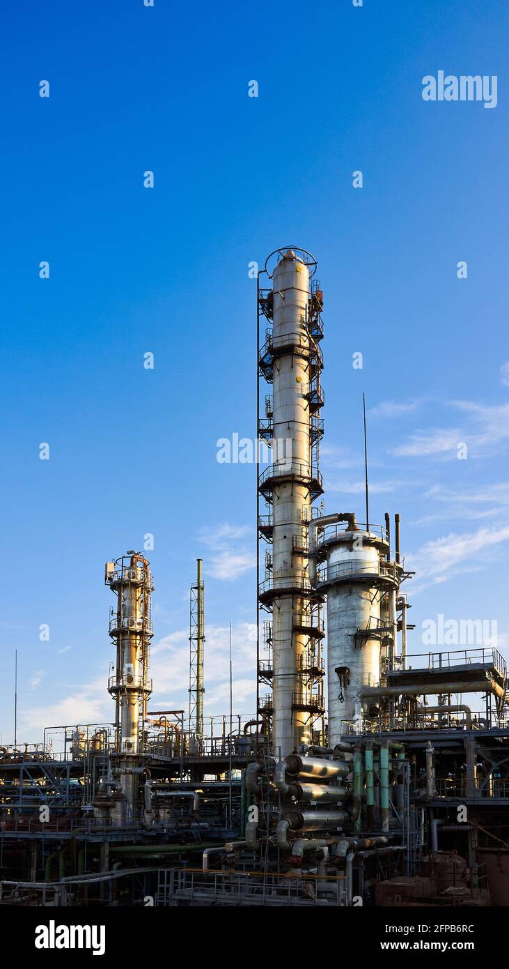 Old methanol distillation refinery column towers and reactors under ...