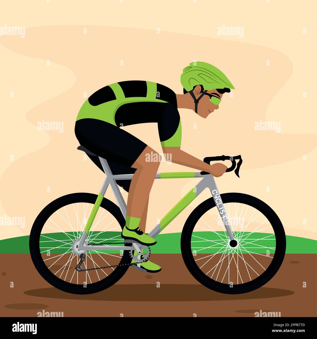 Professional road cyclist vector image Stock Vector Images - Alamy