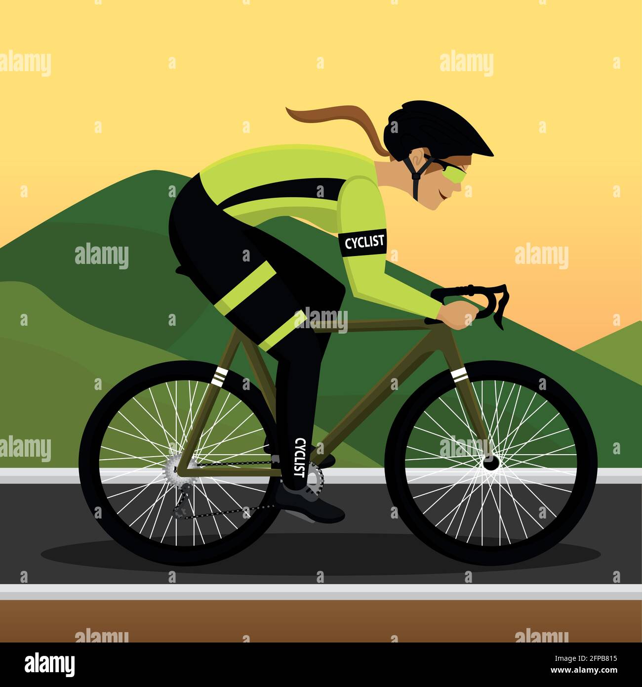 Professional road cyclist vector image hi-res stock photography and ...