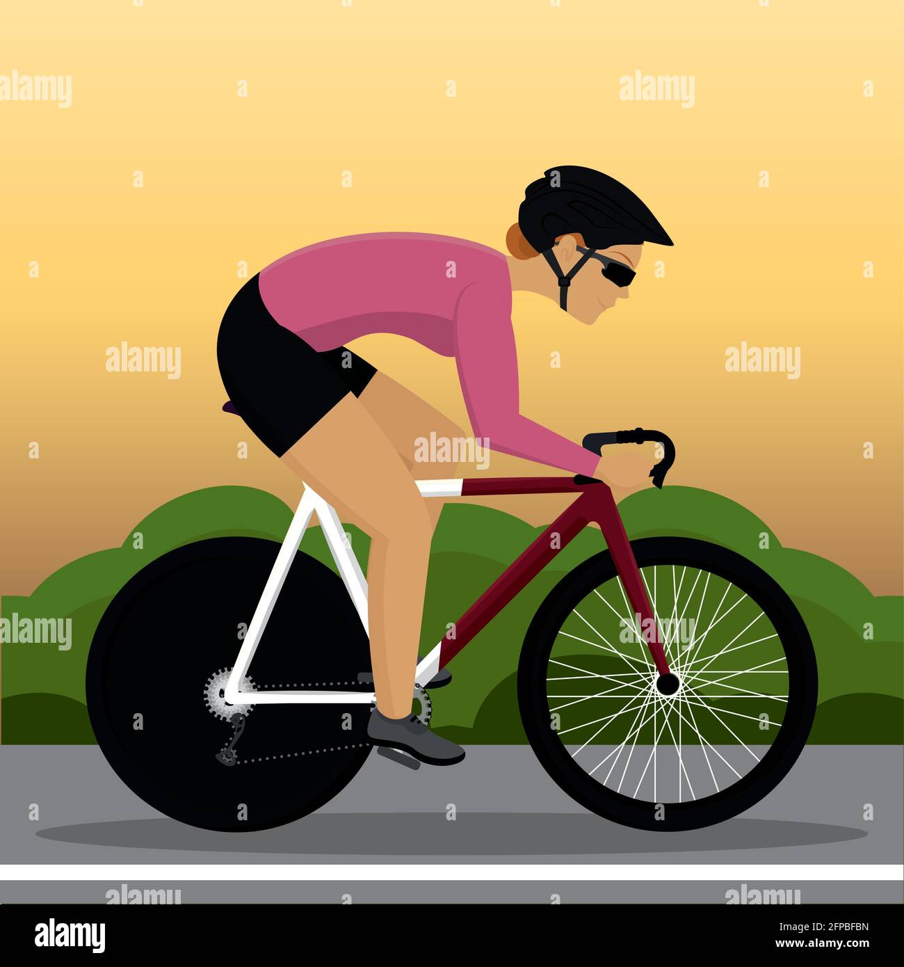 Isolated man riding bicycle Cycling Vector illustration Stock Vector ...