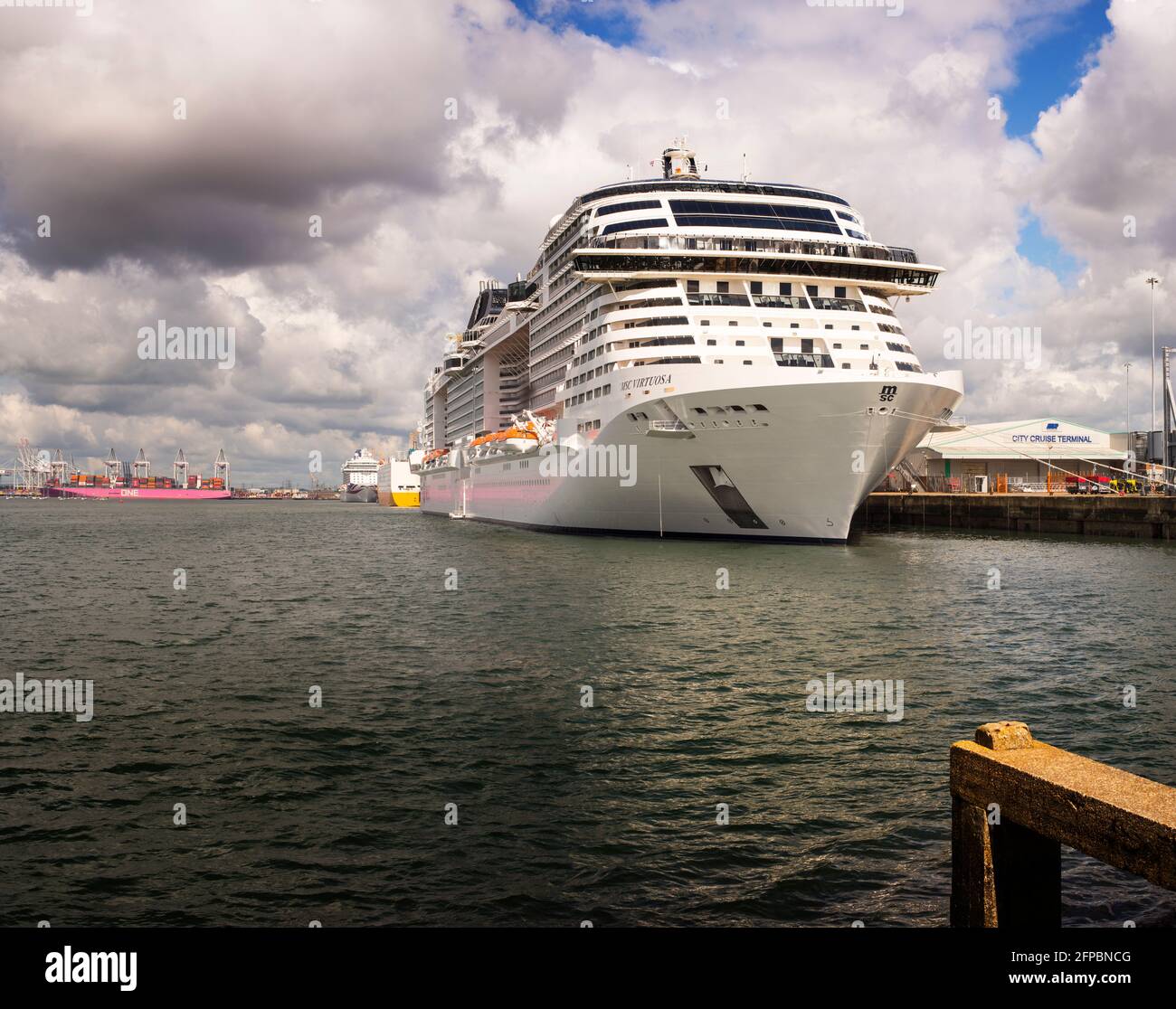 The cruise ship MSC Virtuosa moored at the City Cruise Terminal in ...
