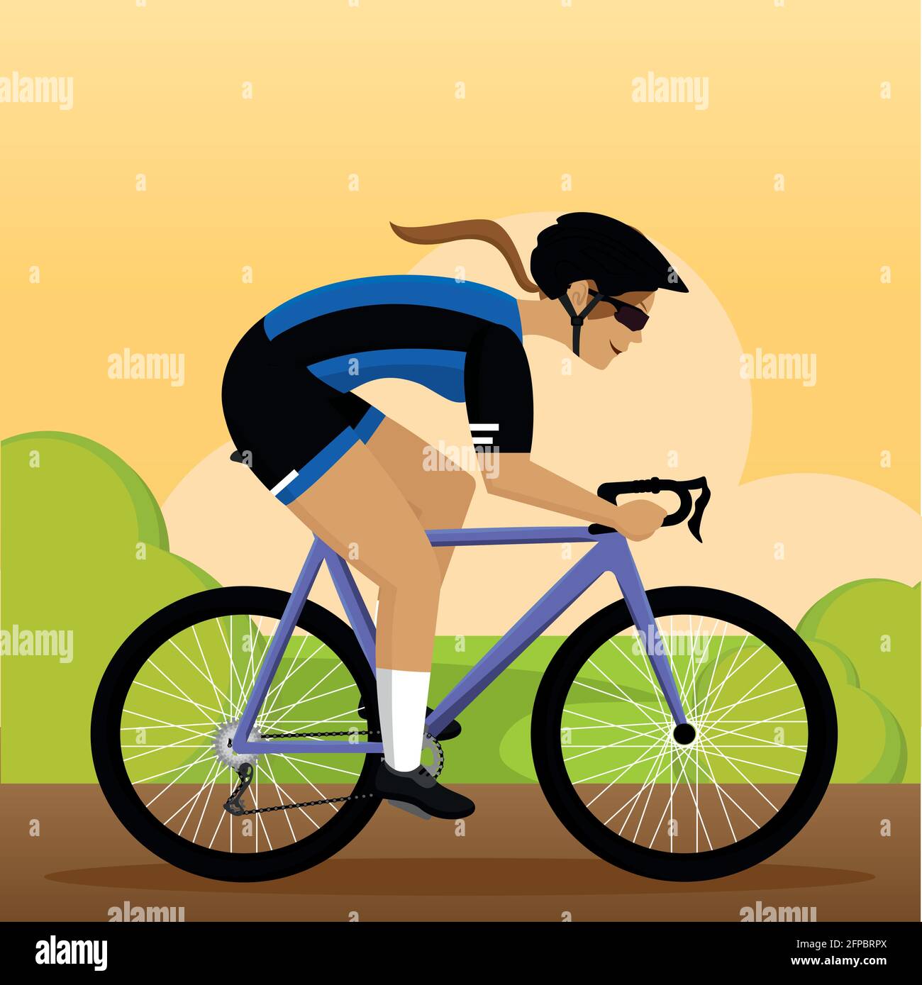 Professional female cyclist Stock Vector Images - Alamy