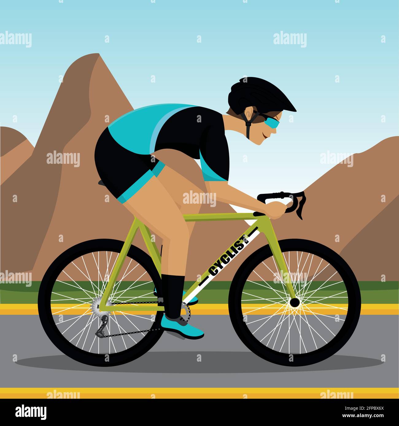 Woman riding bicycle Professional cyclist Cycling Vector illustration ...