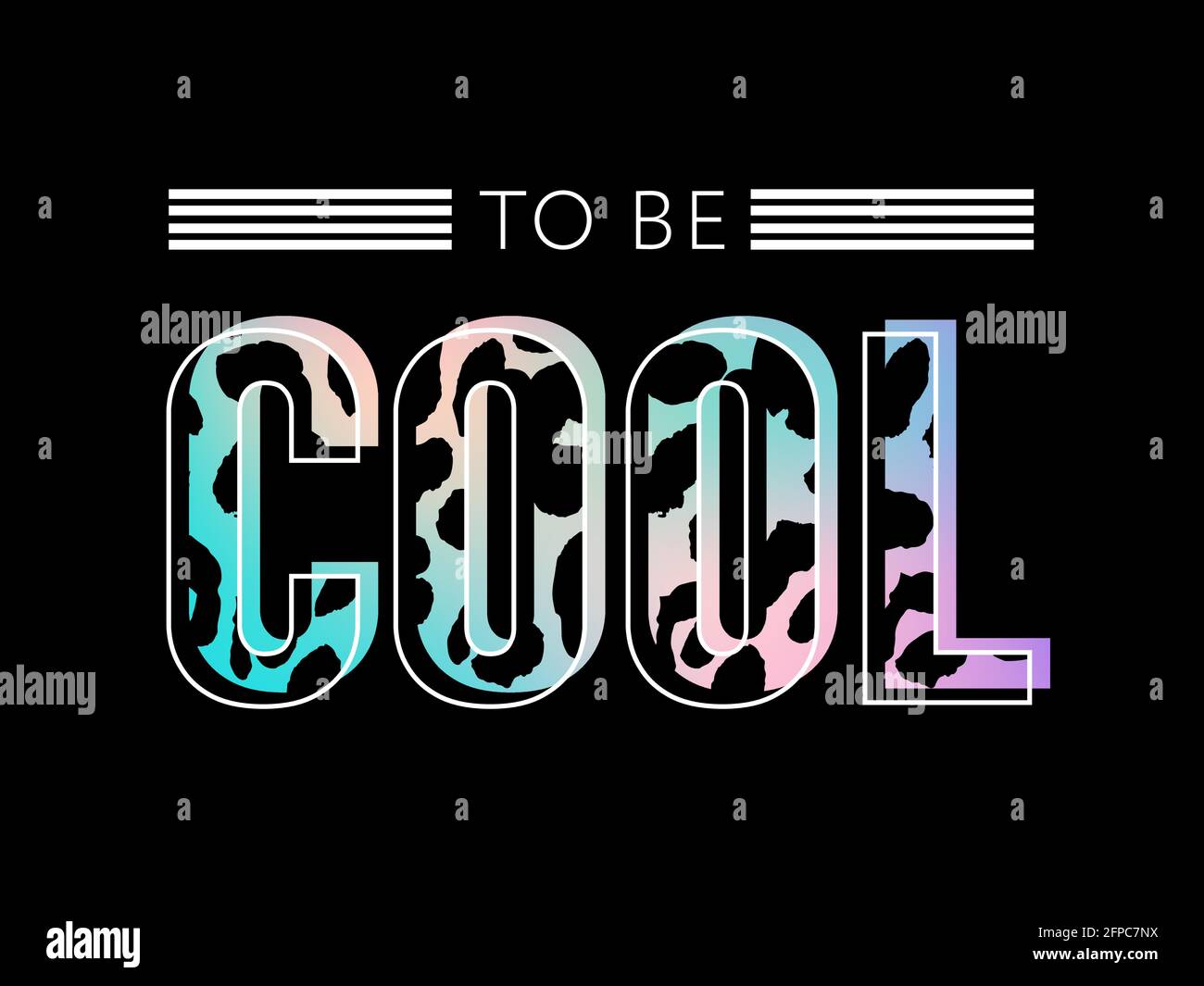 wild cool slogan ripped off revealing leopard skin inside illustration ...