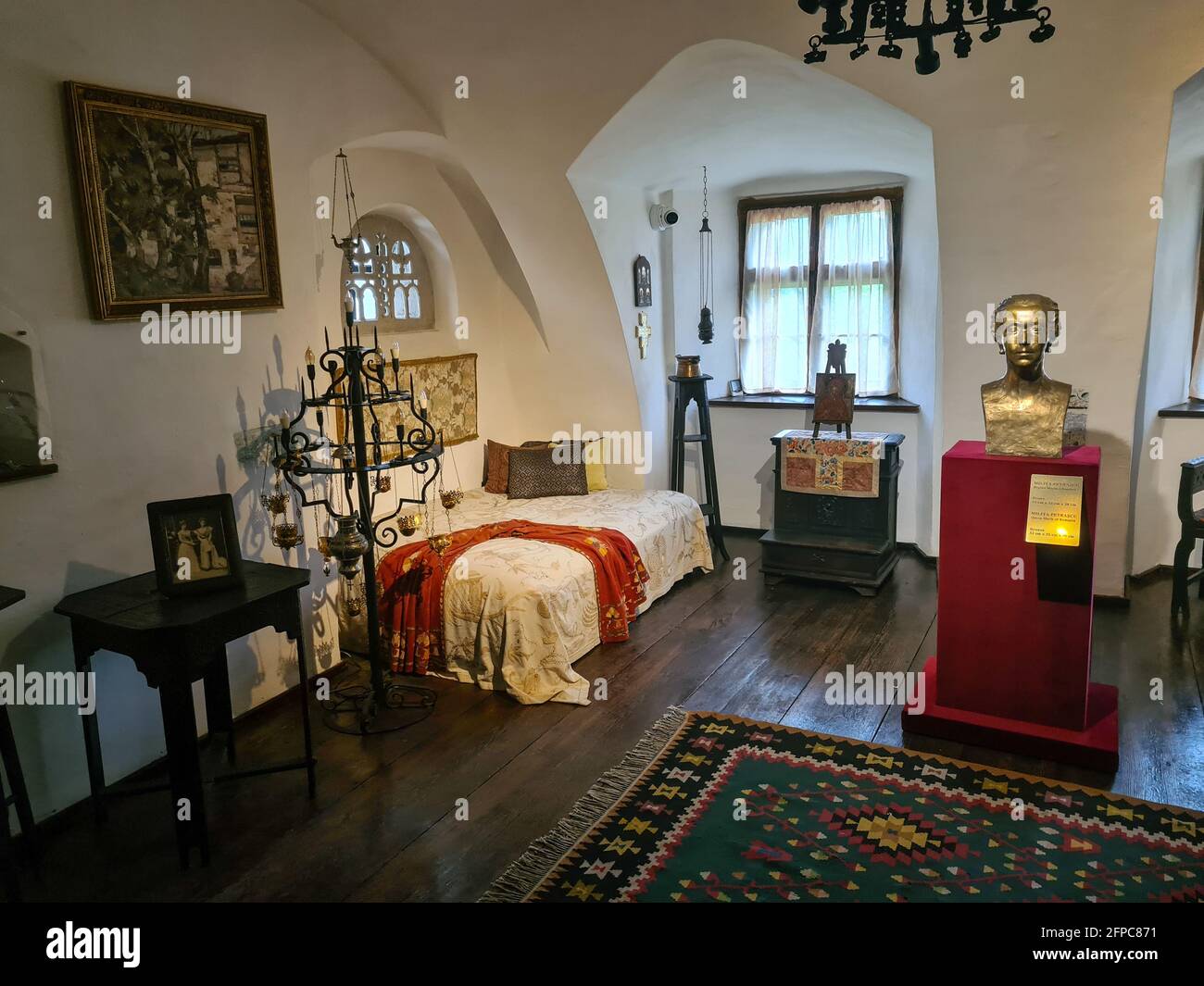 Bran, Romania - May 16, 2021: Details with the interior of the Bran ...