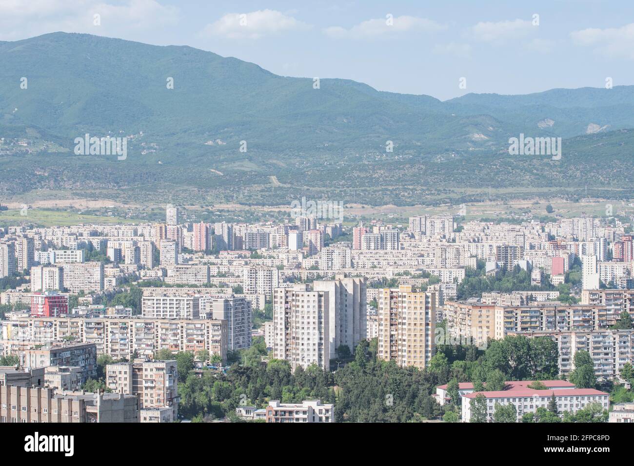 Residential area of Tbilisi, multi-storey buildings in Gldani and ...