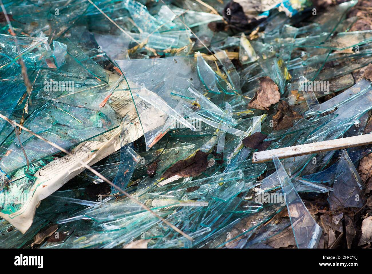 Broken Blue Glass High Resolution Stock Photography and Images - Alamy