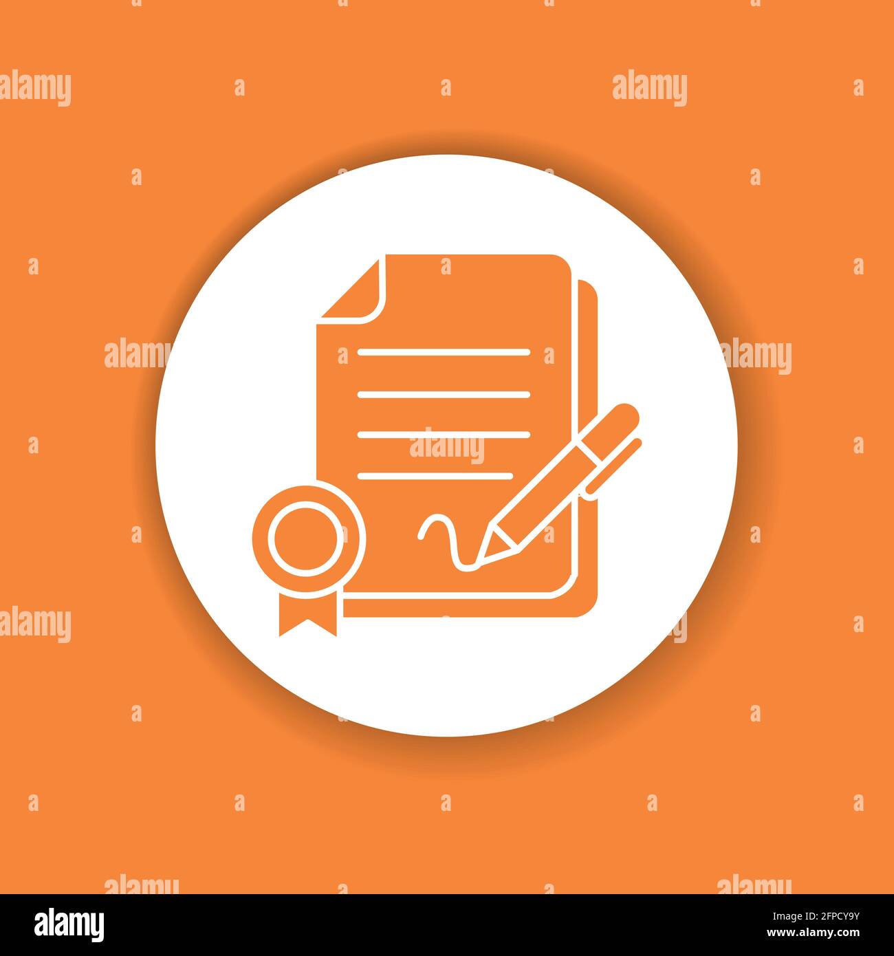 Conclusion contract glyph color icon. Event management. Sign for web ...