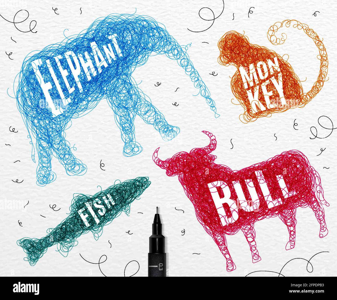 Paper fish on color Stock Vector Images - Alamy