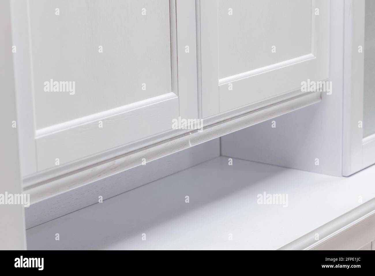 Top view on a white kitchen cabinet table top Stock Photo - Alamy