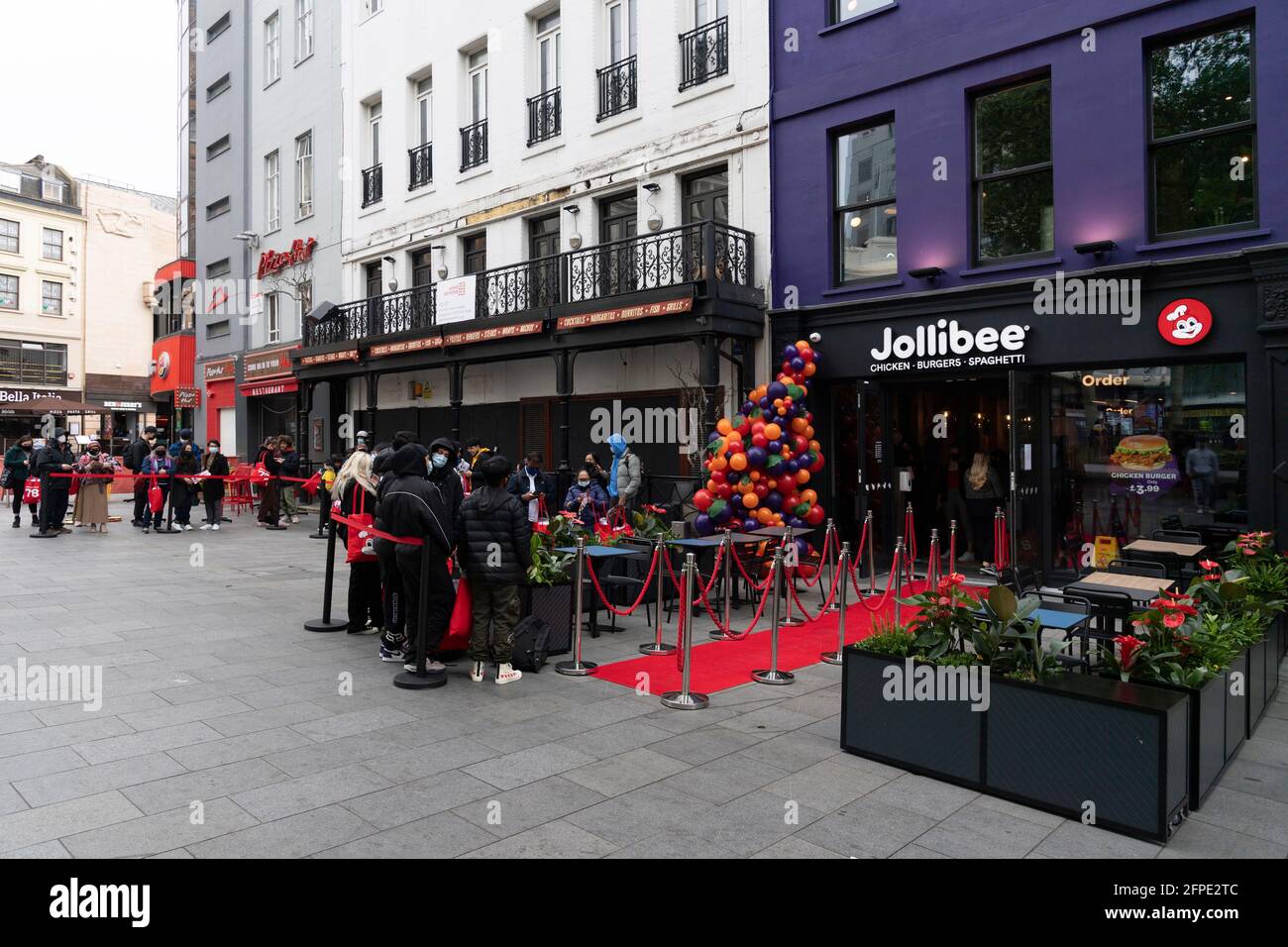20 May 2021 .London, United Kingdom. Customers queue up to enter the ...
