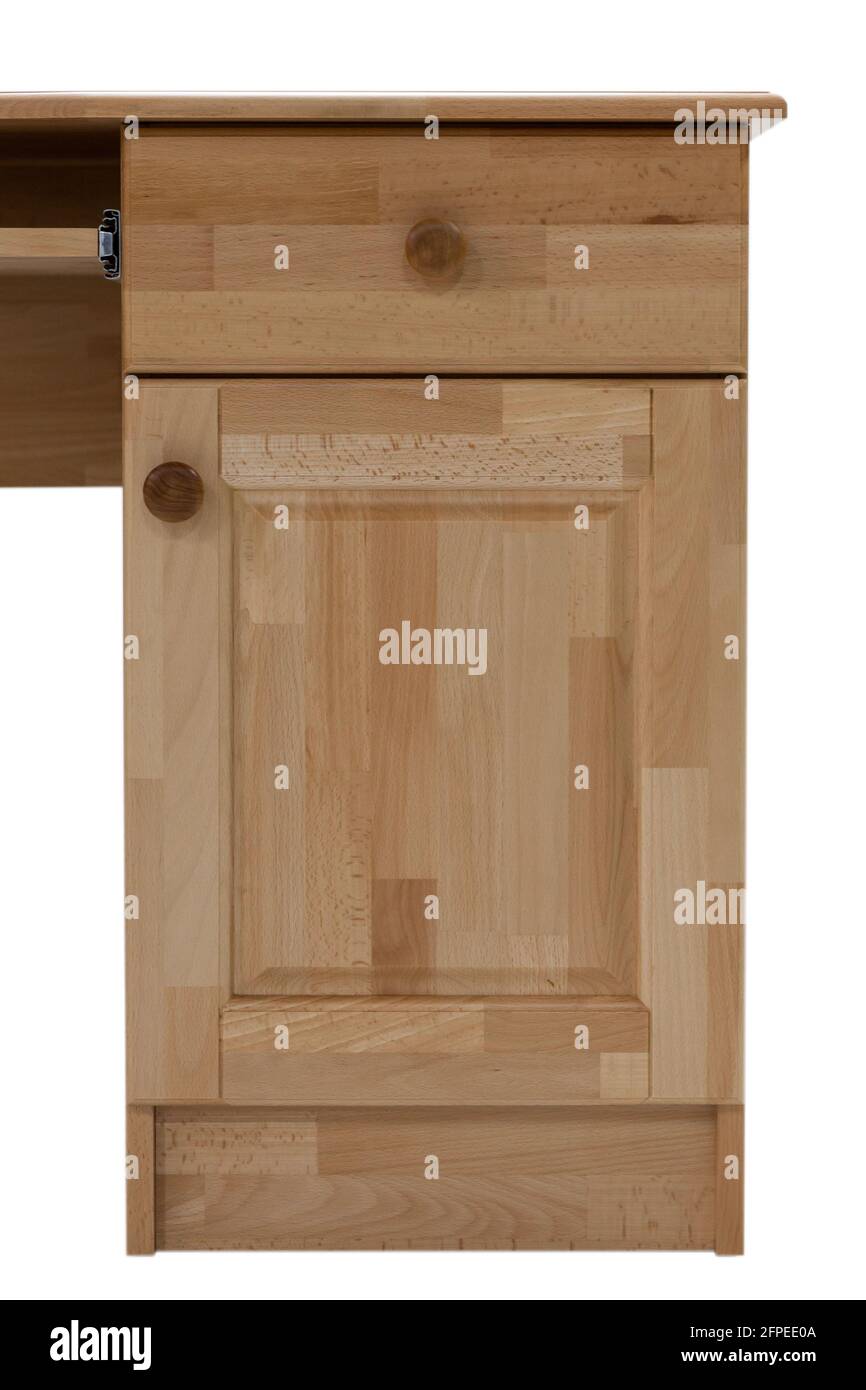 An closed drawer of a desk. Classical writing desk with drawers ...