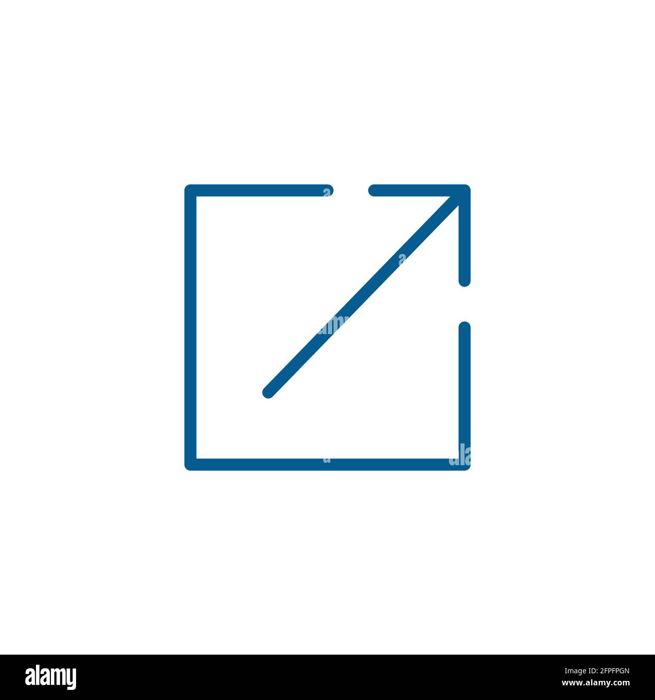 Link icon showing box w arrow Stock Vector Image & Art - Alamy