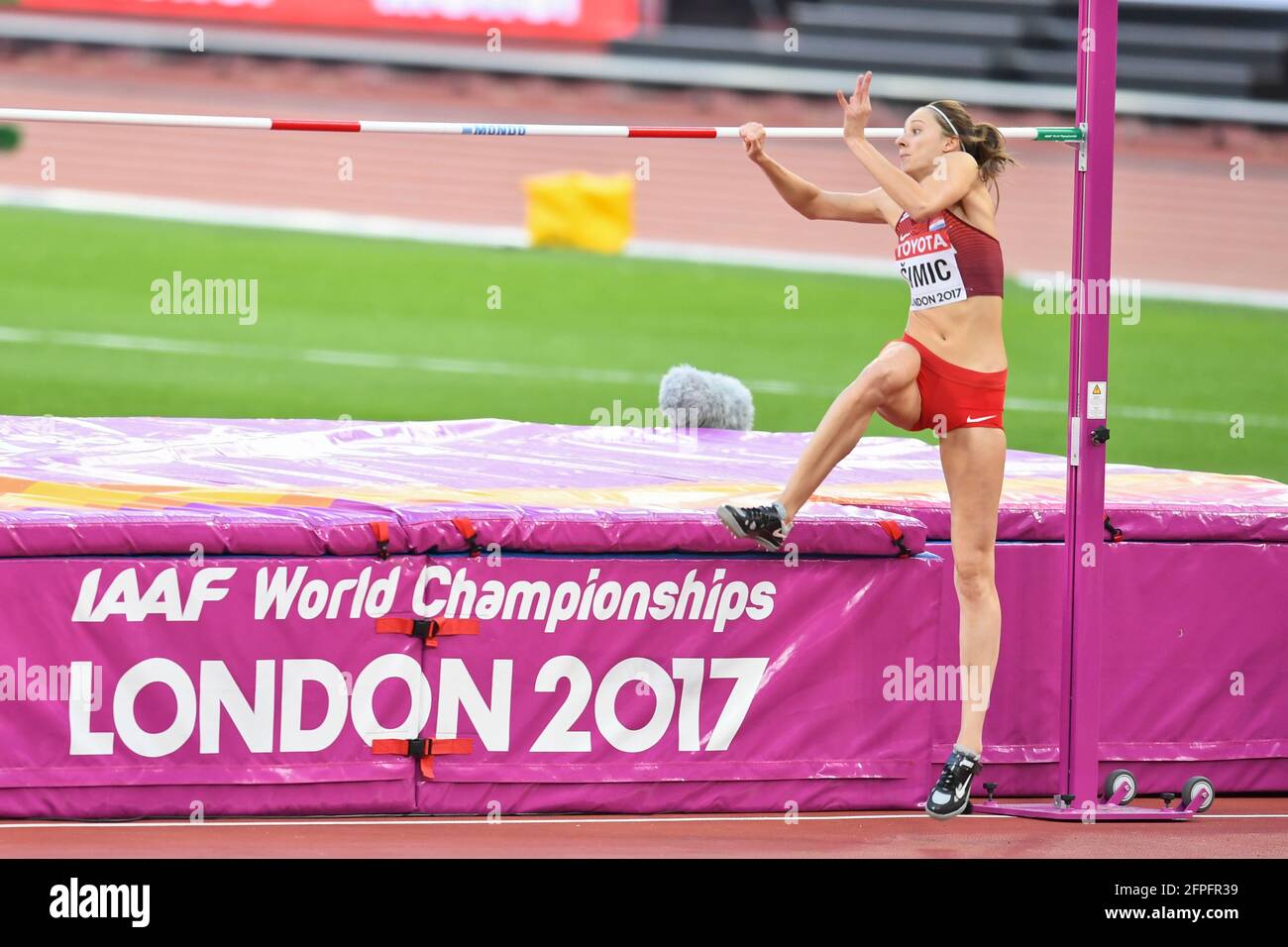 Ana Simic (Croatia). High Jump Women, Qualification. IAAF Athletics ...