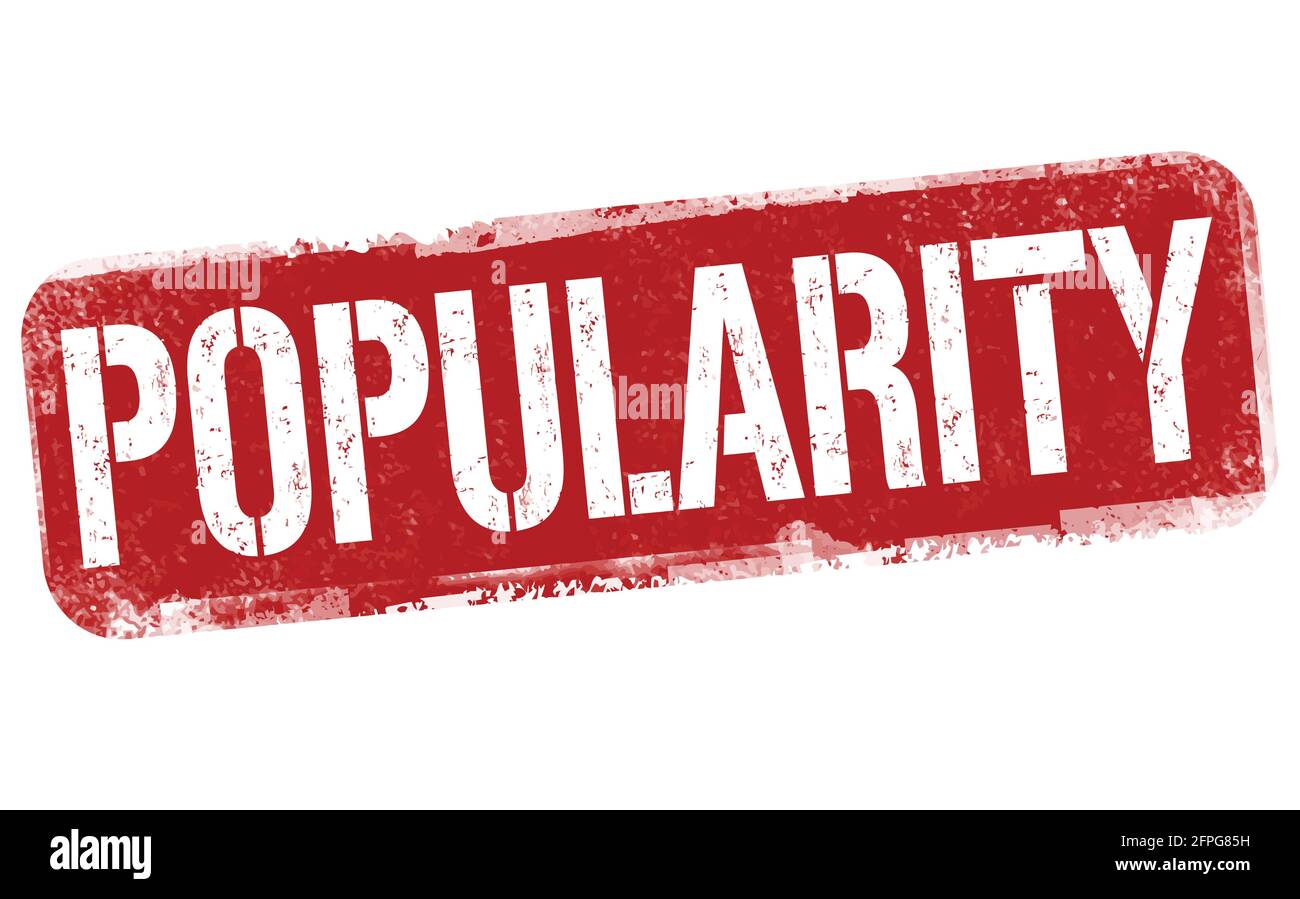 Popularity grunge rubber stamp on white background, vector illustration ...