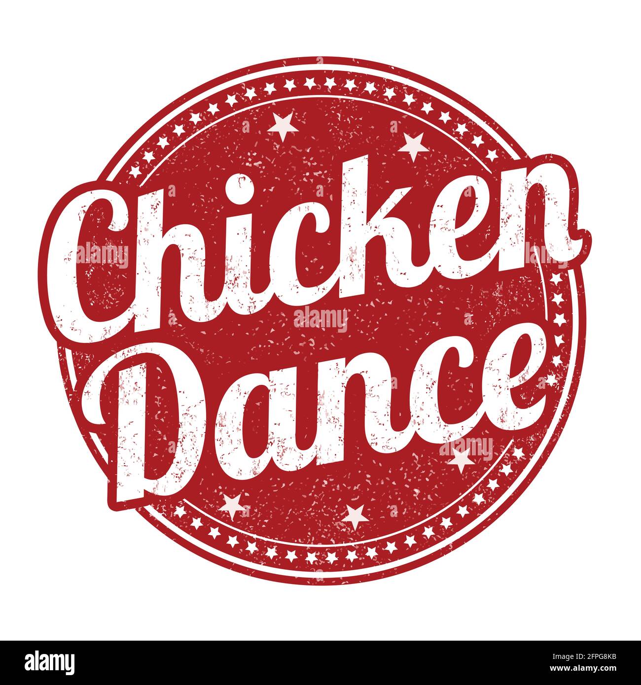 Chicken dance grunge rubber stamp on white background, vector ...