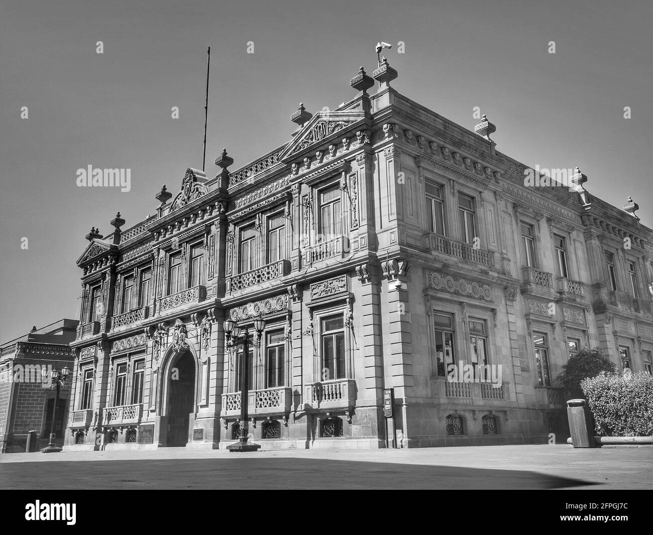 Grayscale shot of the National Mask Museum, San Mexico Stock Photo - Alamy