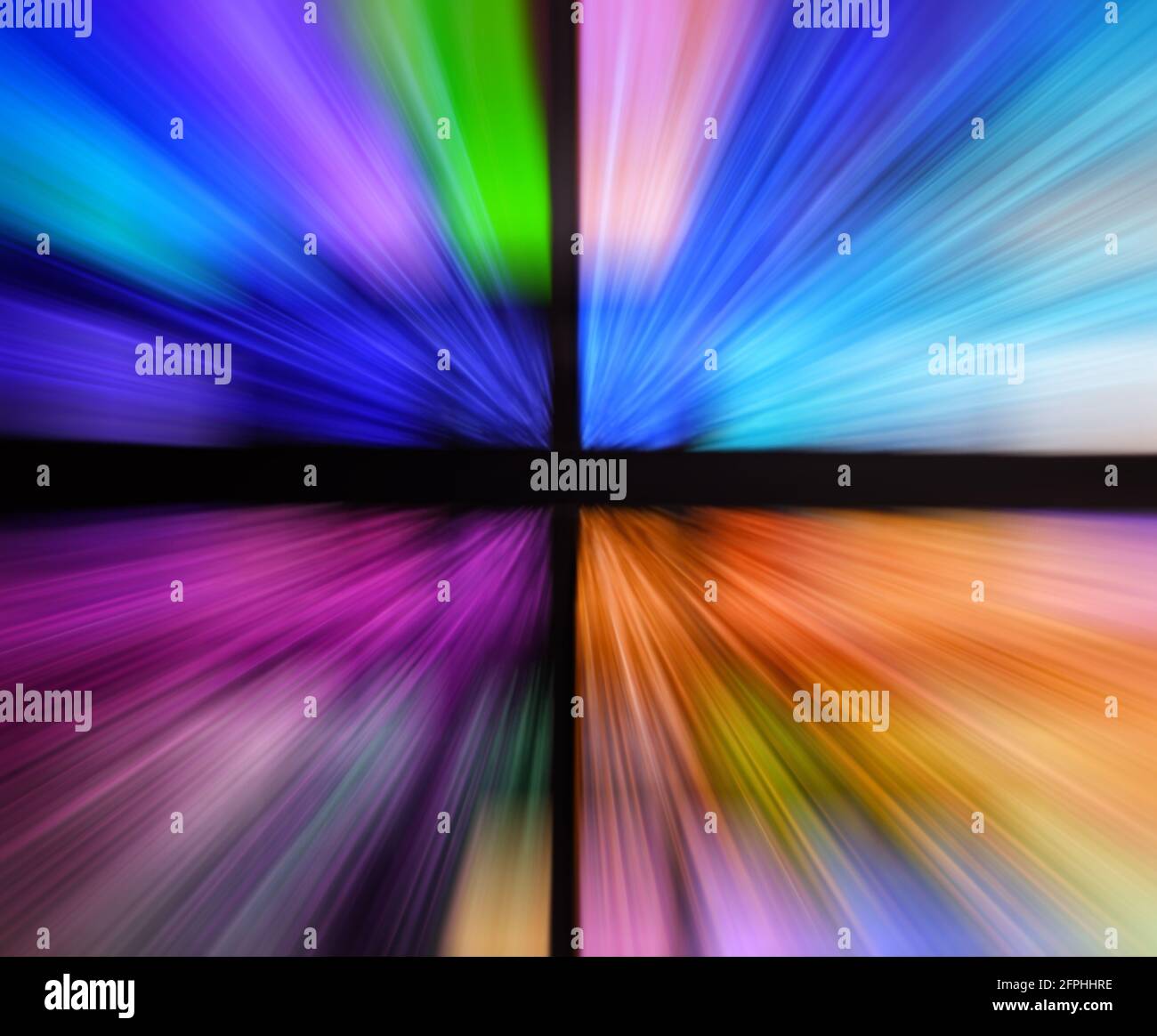 zoom effect over the colored lights Stock Photo - Alamy