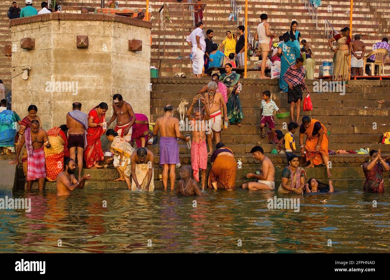 Hindu religious morning rituals in hi-res stock photography and images ...